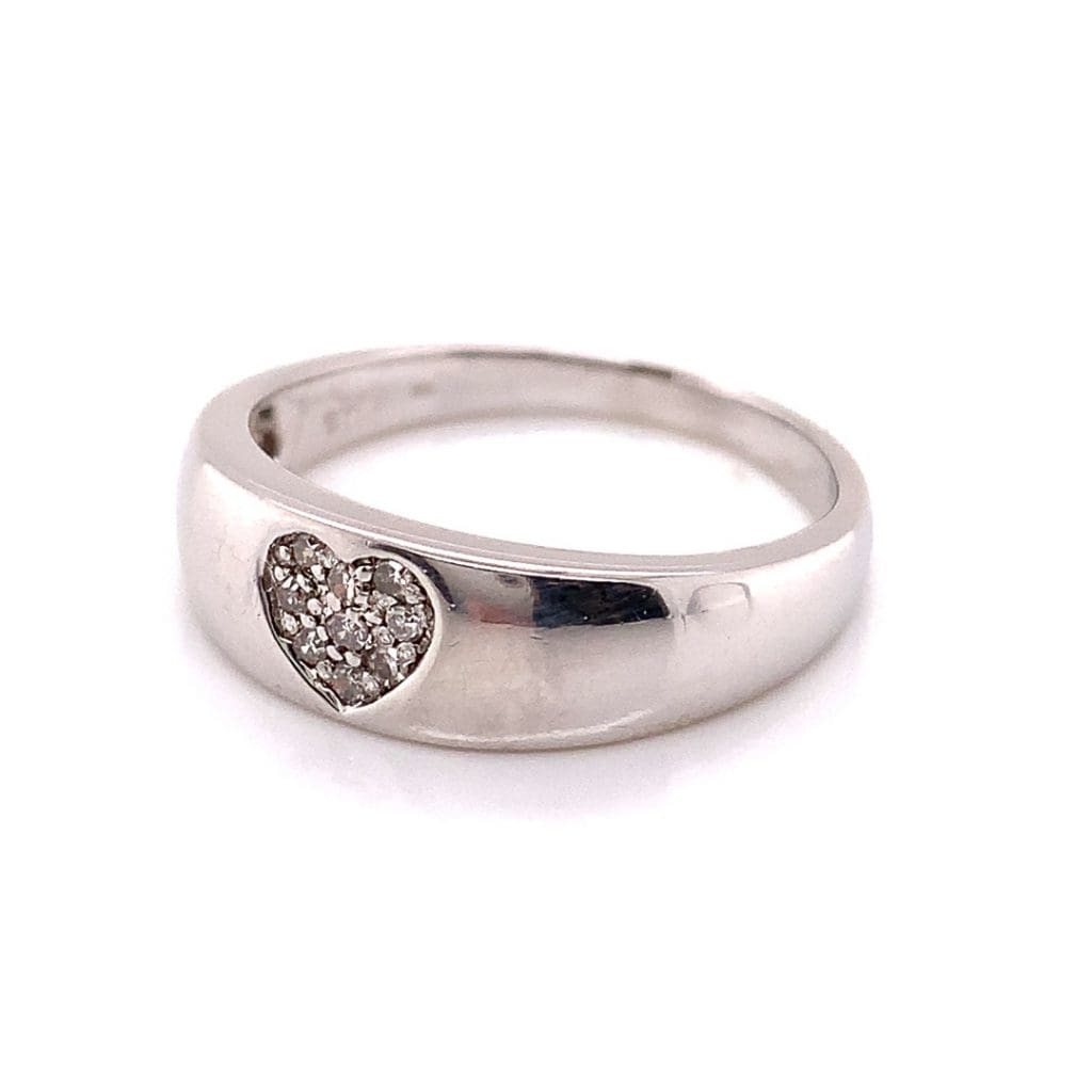 Diamond Pave Heart Ring - Aspens Jewellers