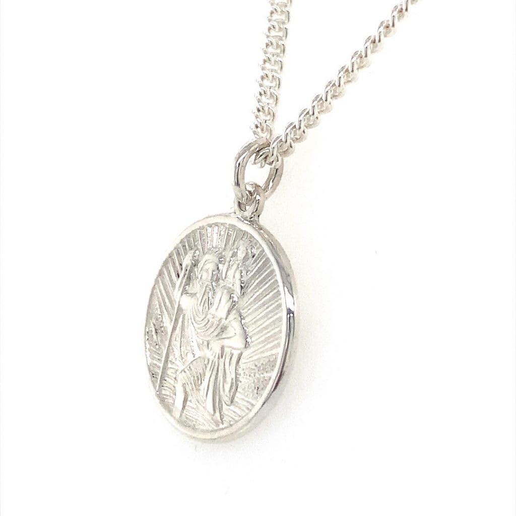 Silver Saint Christopher Pendant & Chain – Aspens Jewellers