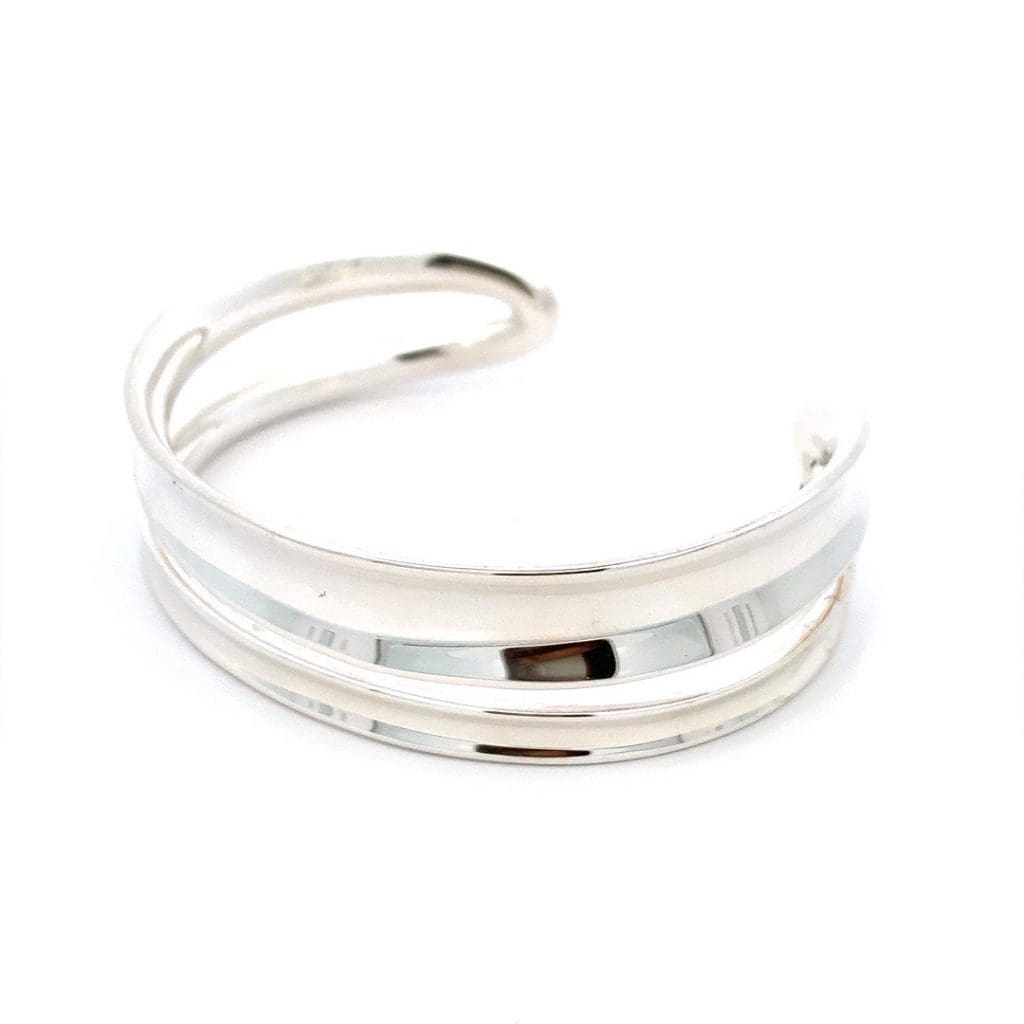 Silver Concave Double Cuff – Aspens Jewellers