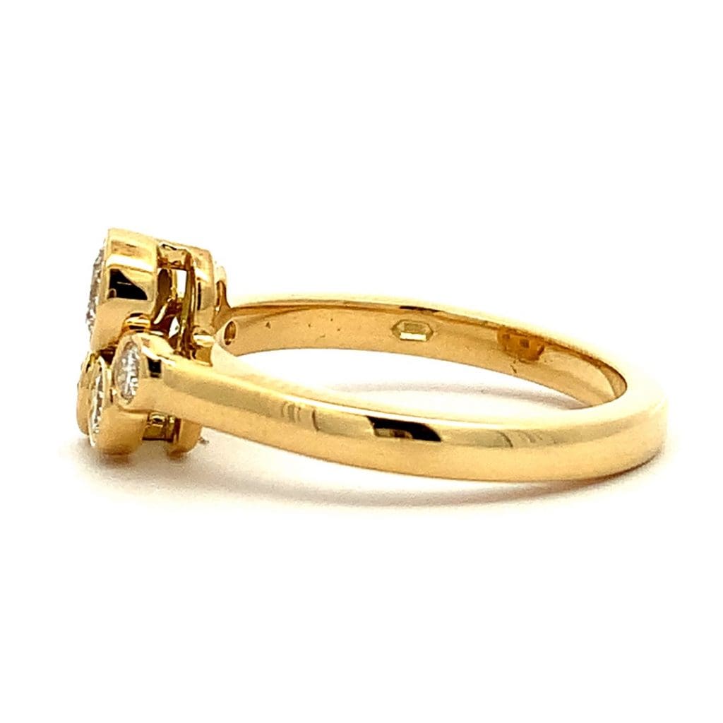 18ct Gold 0.85ct Diamond Pop Ring - Aspens Jewellers