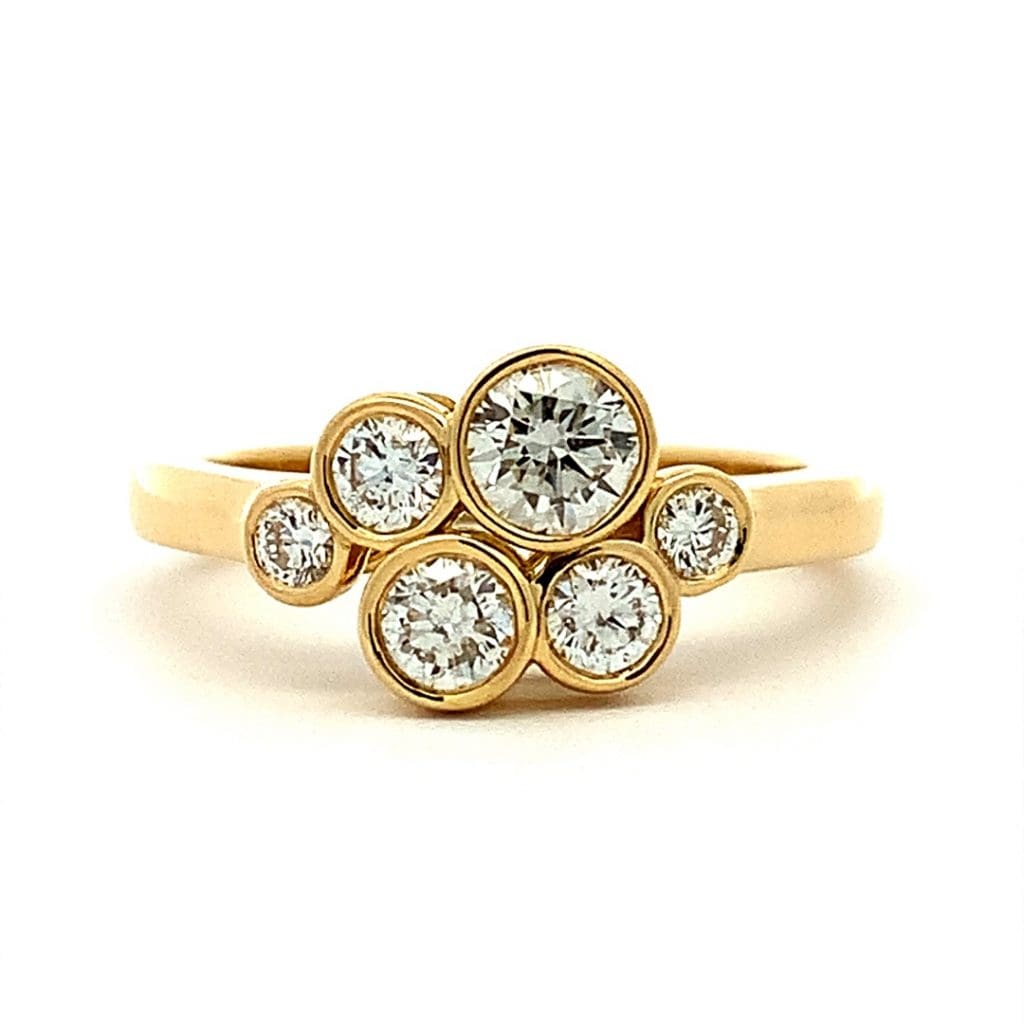 18ct Gold 0.85ct Diamond Pop Ring - Aspens Jewellers