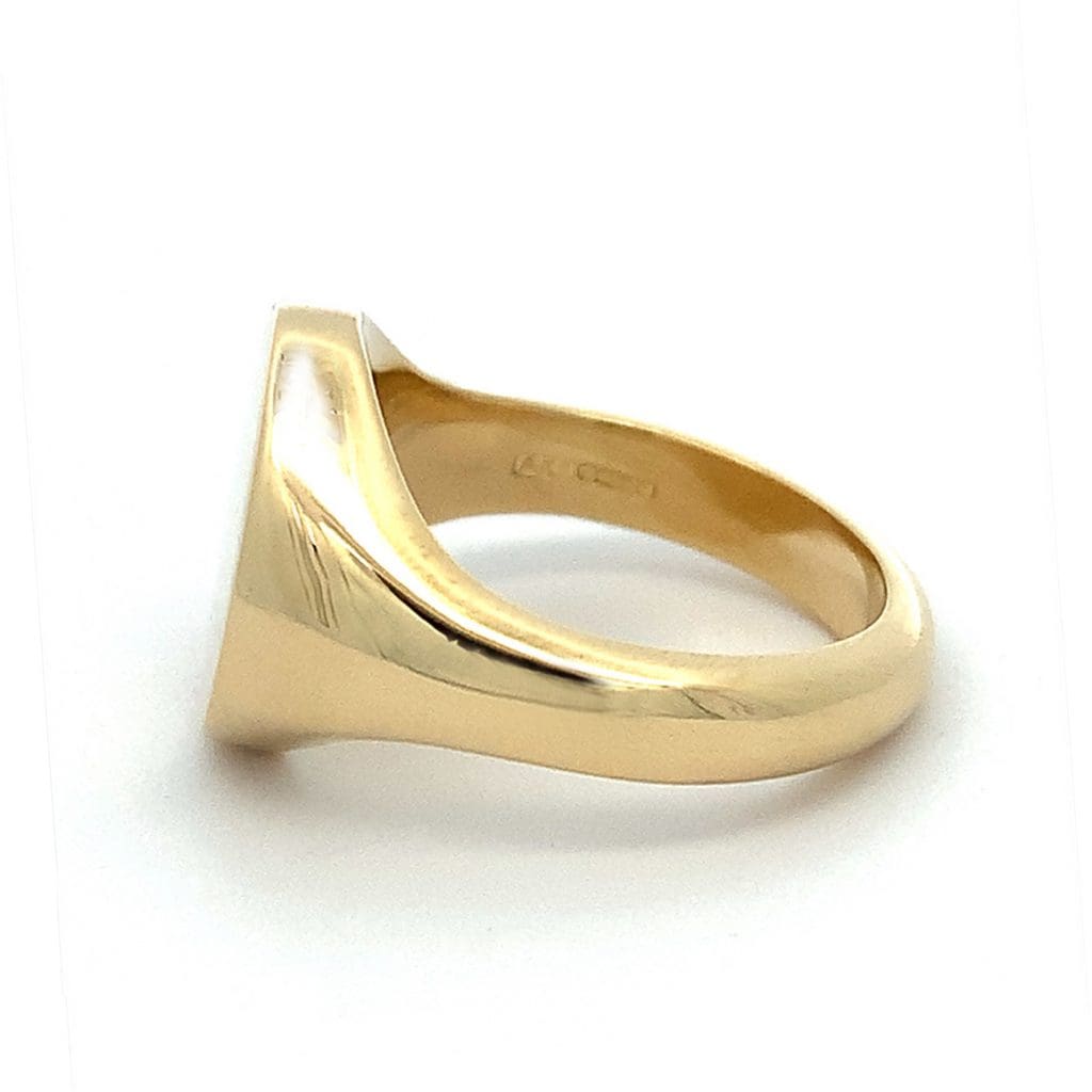 9ct Gold Oxford Ultra Signet Ring 14 x 12mm - Aspens Jewellers