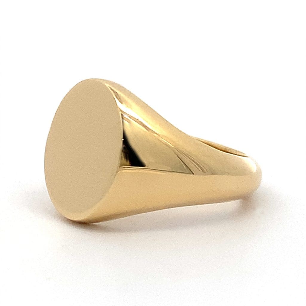 18ct Gold Ladies Heavy Oxford Signet Ring - Aspens Jewellers